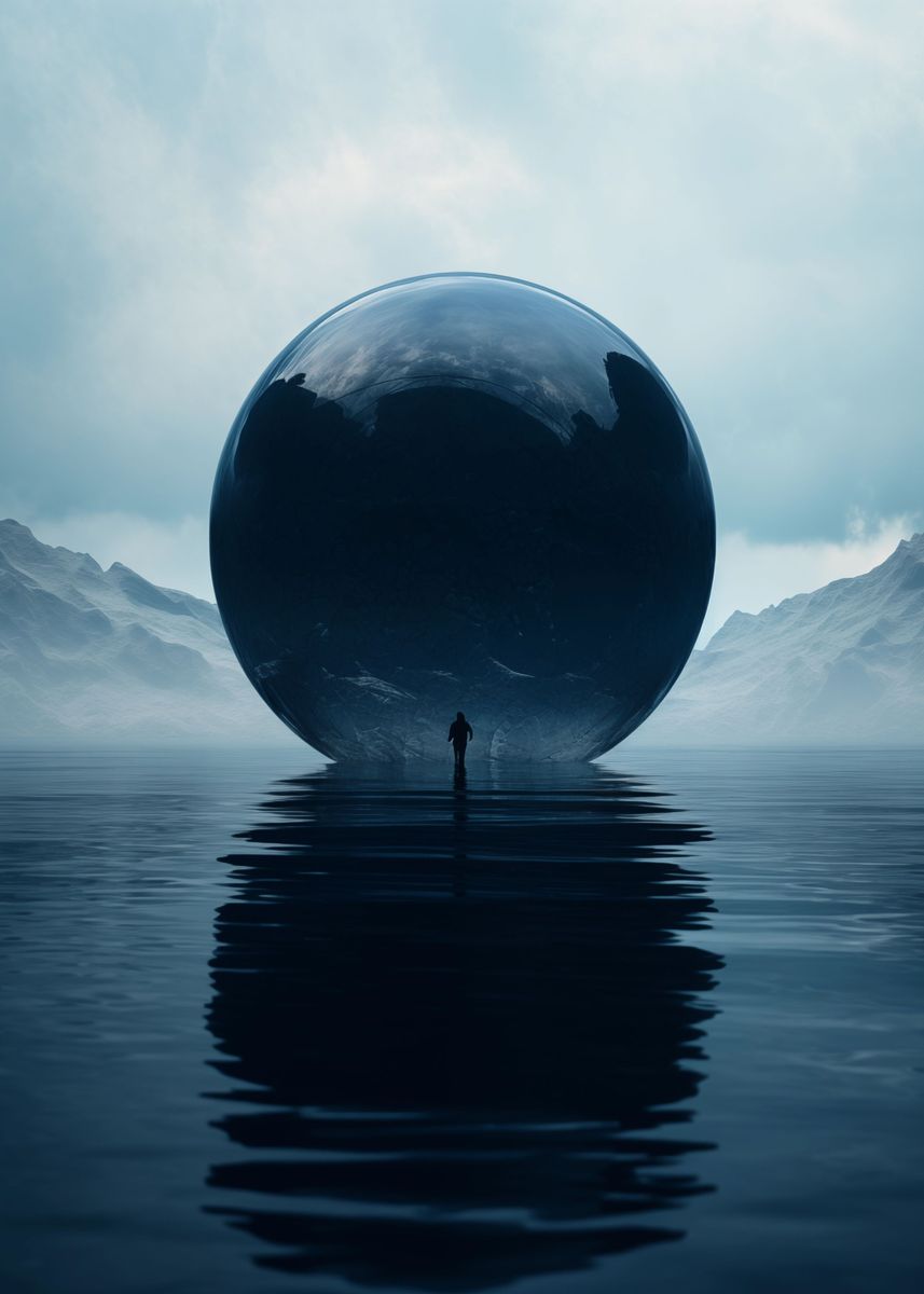 'Silent Sphere' Poster, picture, metal print, paint by Ethereal Harbor | Displate