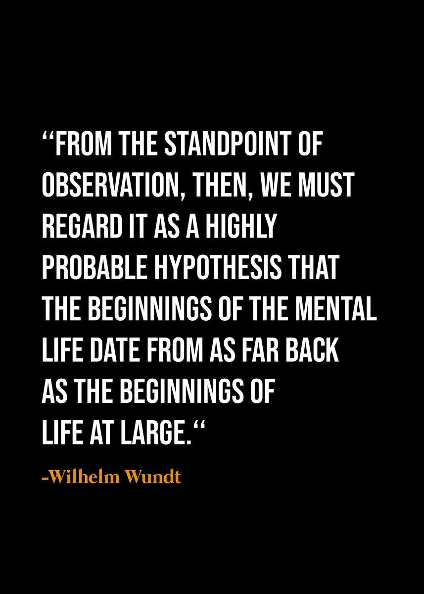 'Wilhelm Wundt quotes ' Poster, picture, metal print, paint by Twenty ...