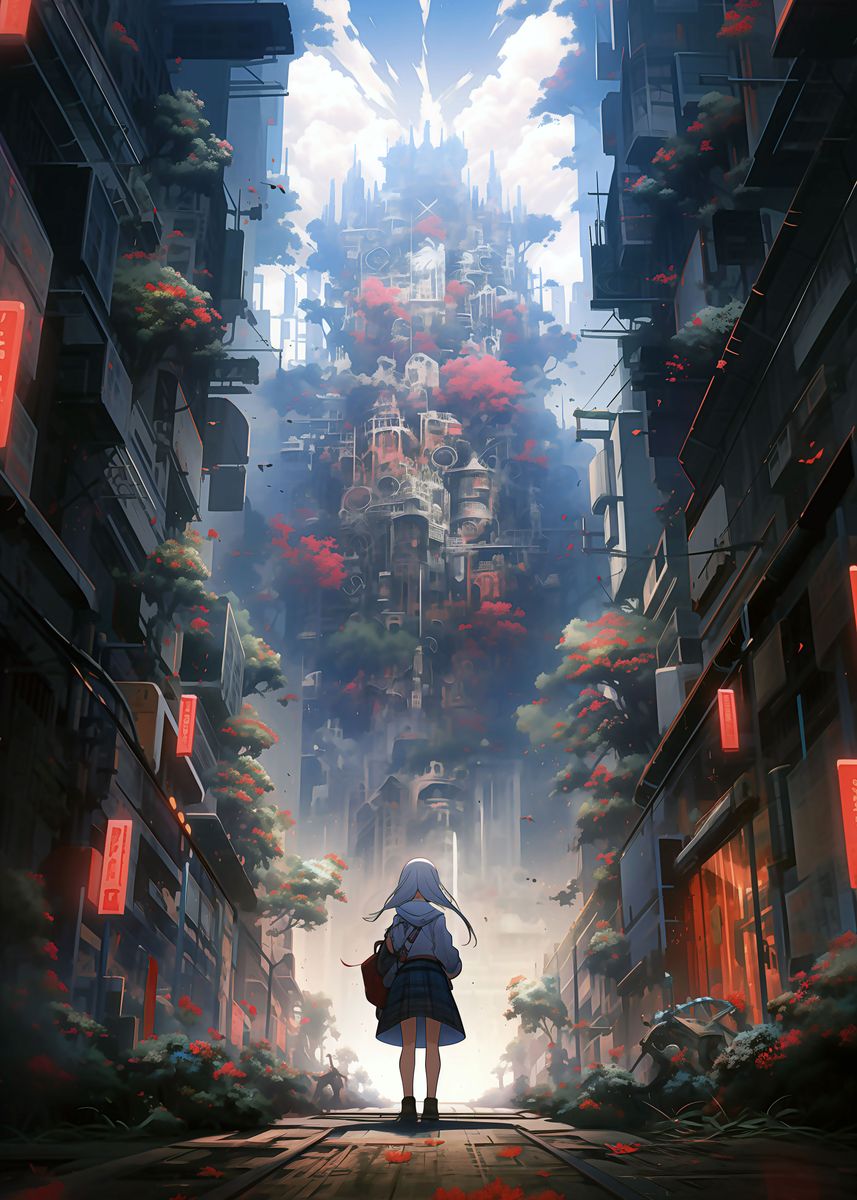 'City girl' Poster, picture, metal print, paint by Hako | Displate