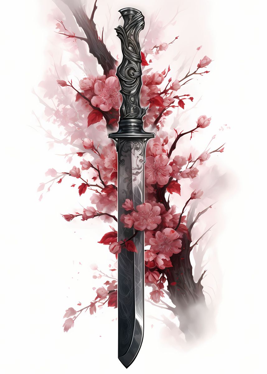 'Cherry Blossom Weapon' Poster, picture, metal print, paint by Danan ...