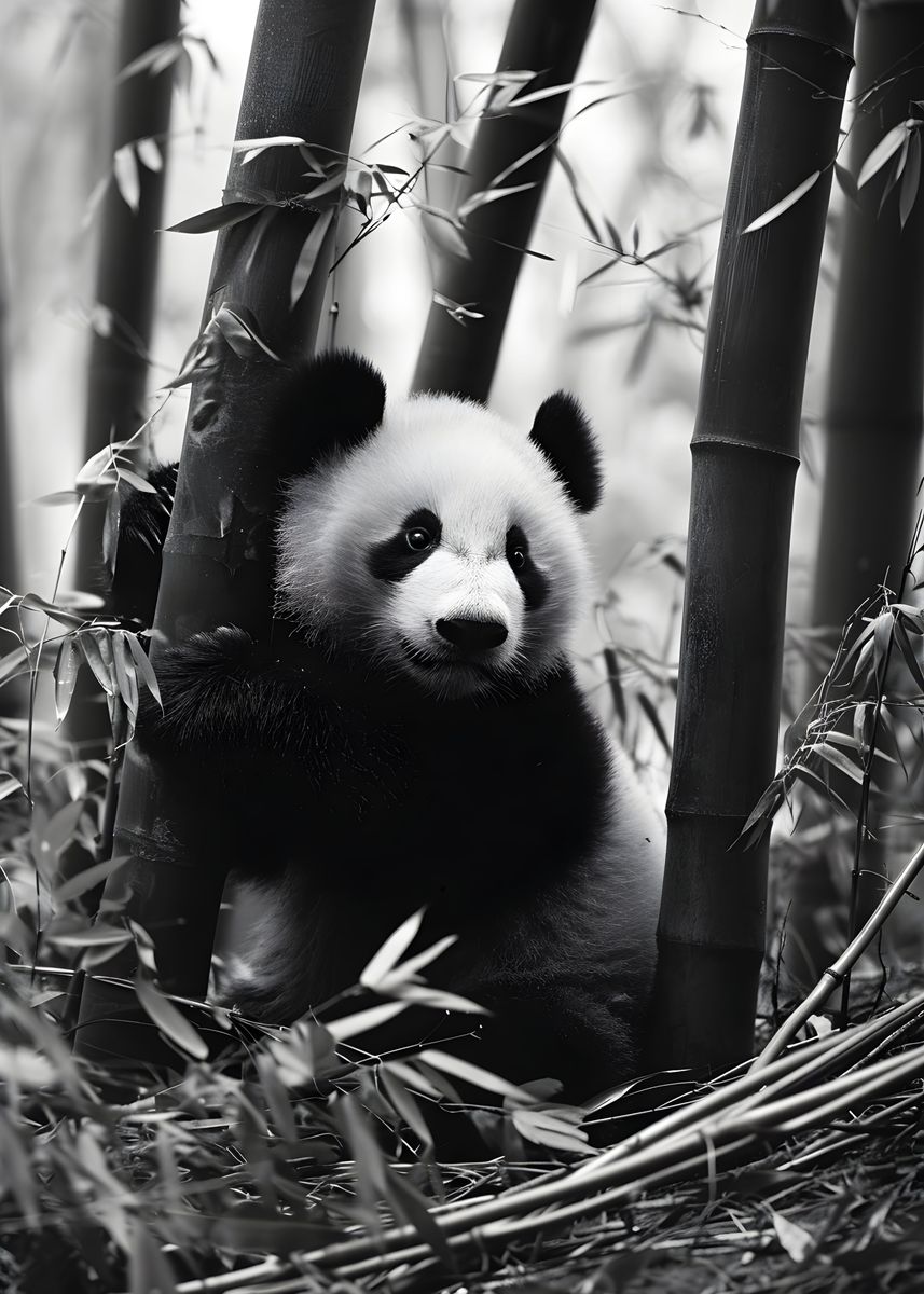 'Baby panda photography' Poster, picture, metal print, paint by ...