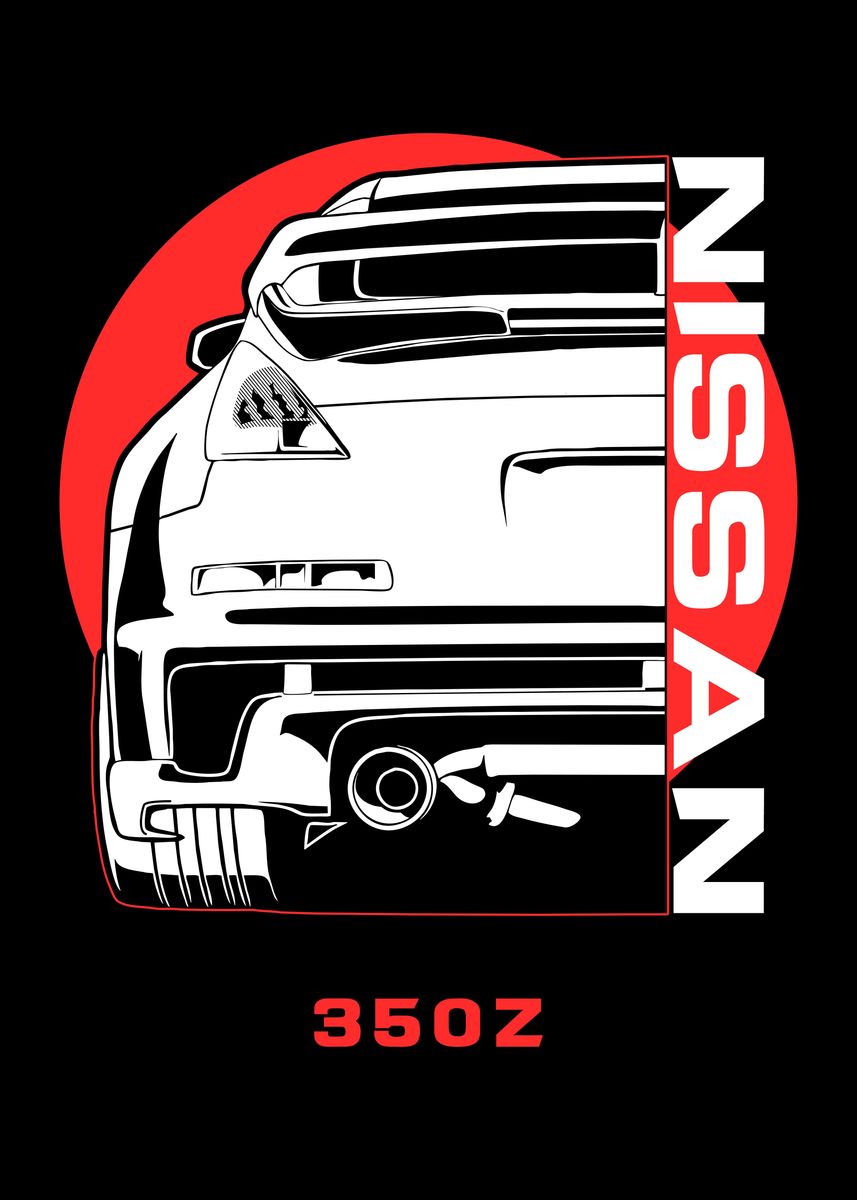 'Nissan 350Z' Poster, picture, metal print, paint by Faissal Thomas ...