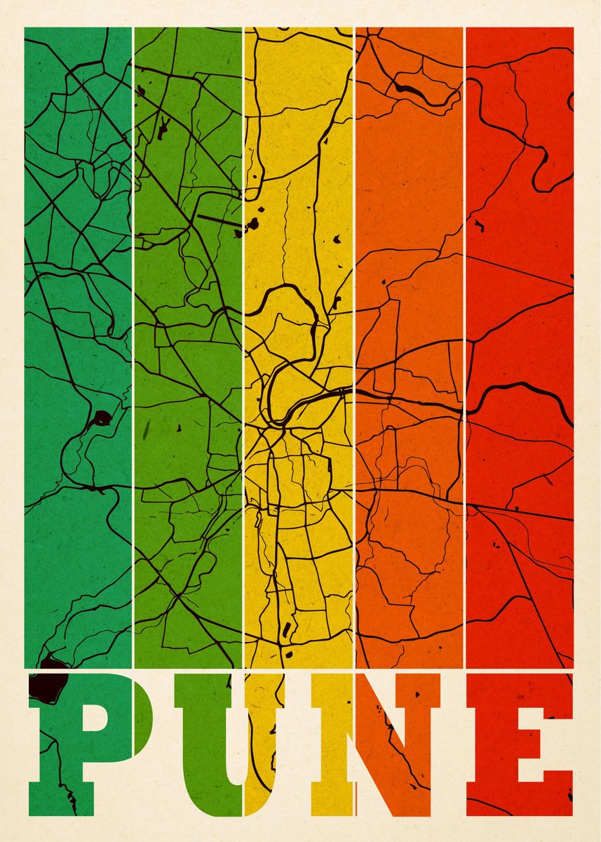 'Pune Maharashtra India' Poster, picture, metal print, paint by Ryan ...