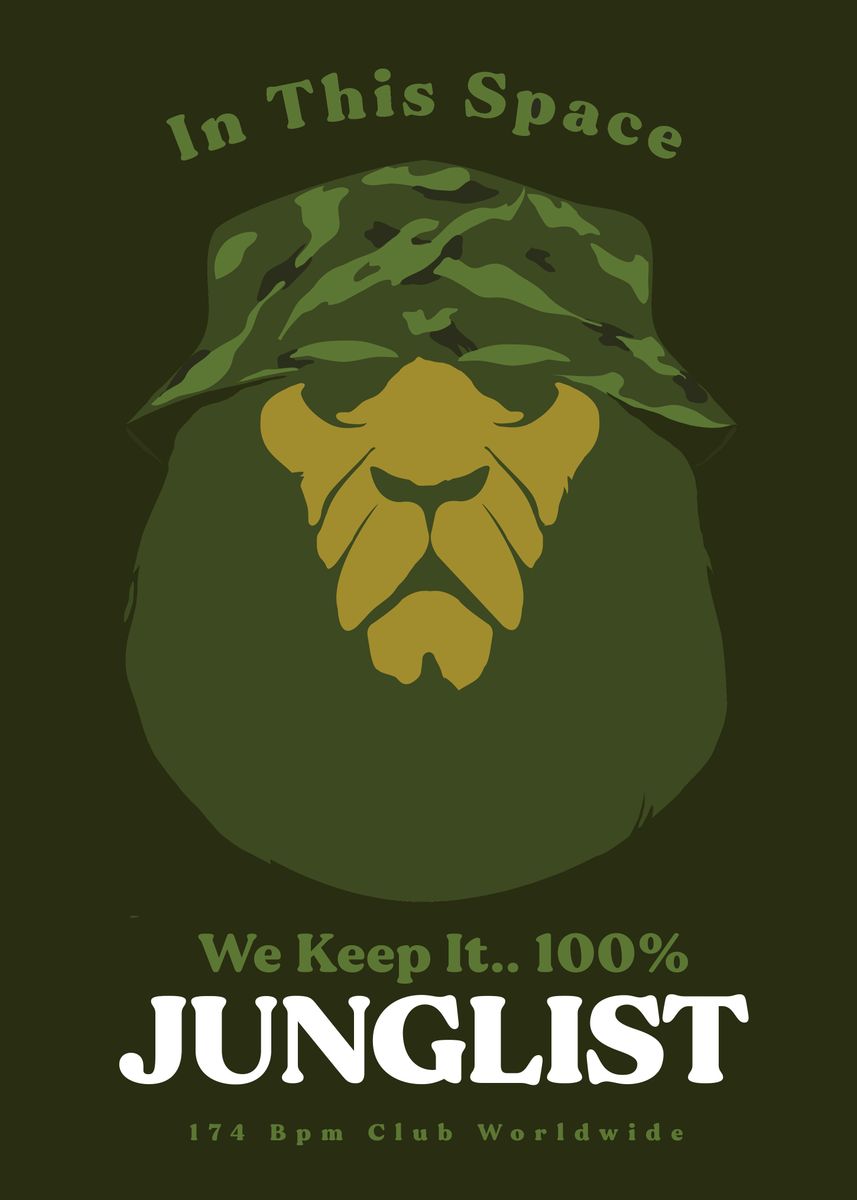 'We are the Junglist Lion ' Poster, picture, metal print, paint by ...