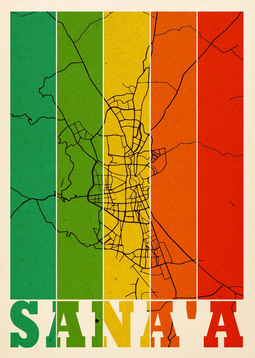 'Sanaa Yemen' Poster, picture, metal print, paint by Ryan Proffitt ...