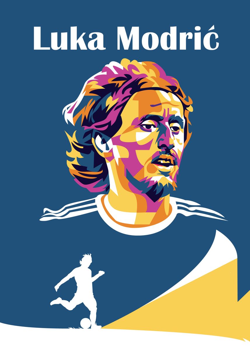 'Modric Portrait fan art' Poster, picture, metal print, paint by RJWLTG ...