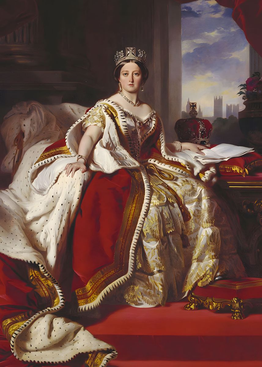 'Portrait of Queen Victoria' Poster, picture, metal print, paint by ...