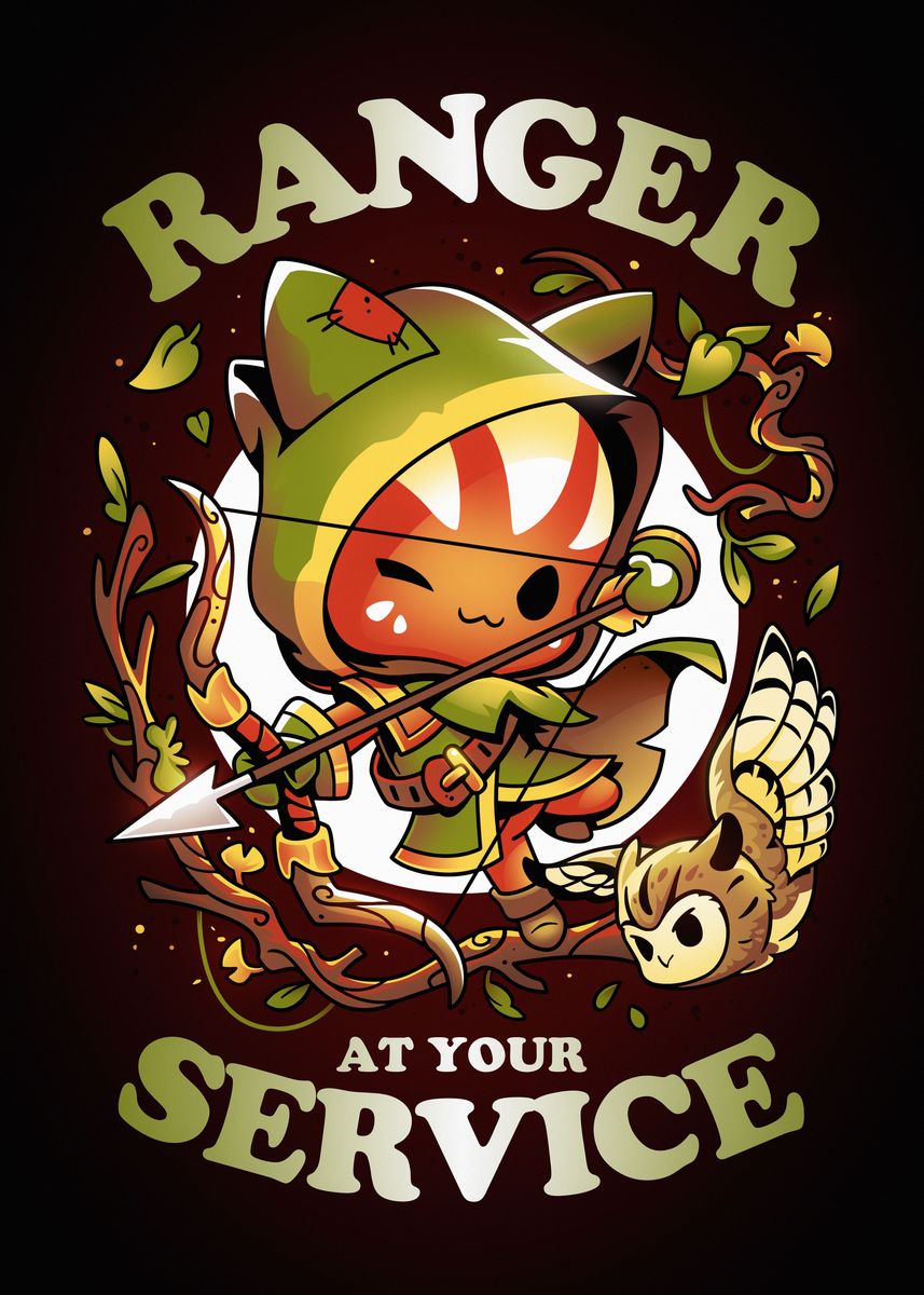 'Ranger at your Service' Poster, picture, metal print, paint by ...