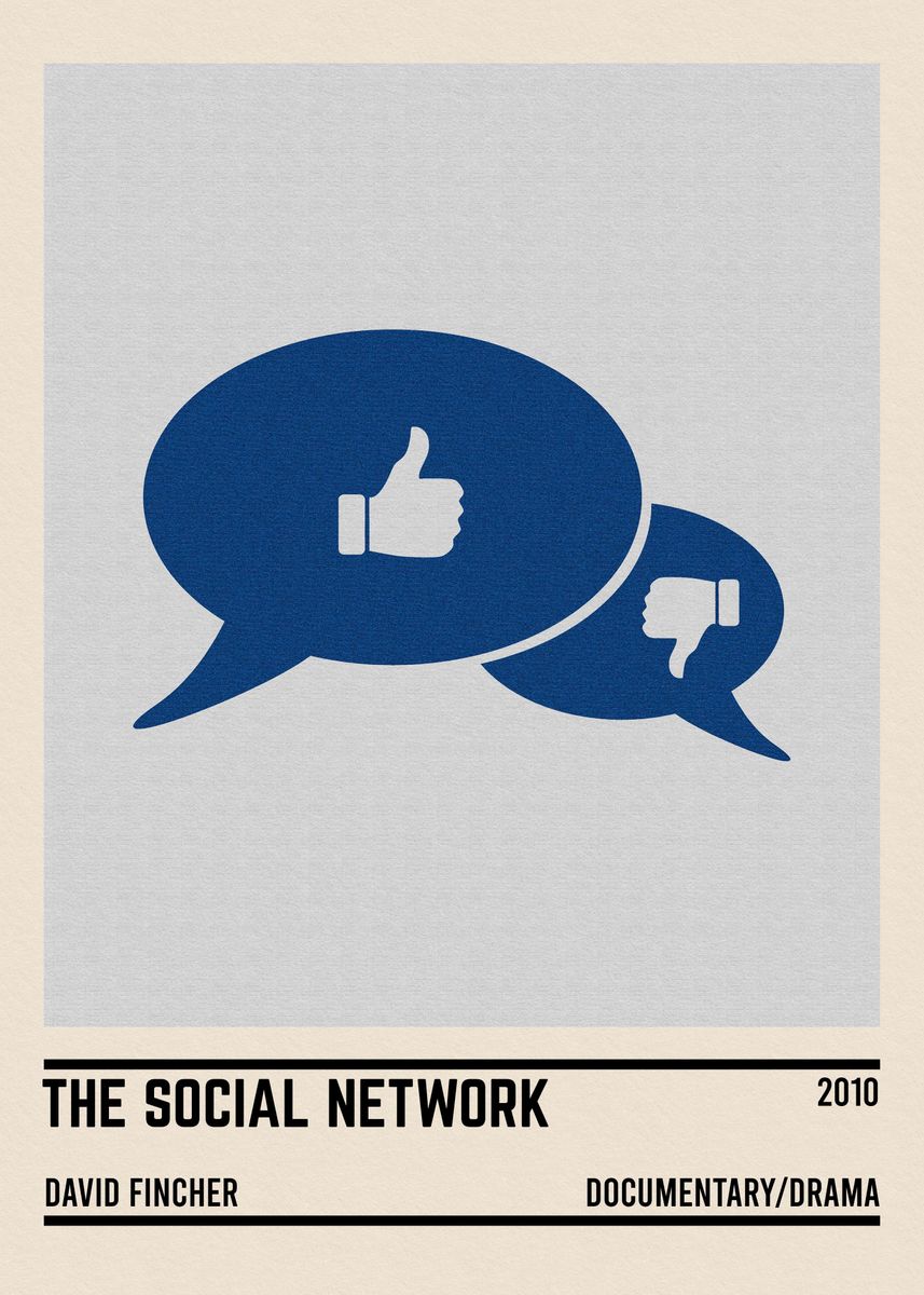 'The Social Network Movie' Poster, picture, metal print, paint by ...