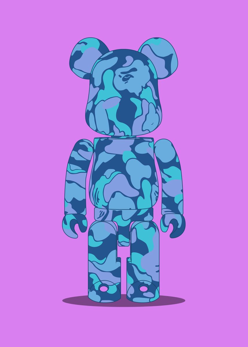 'Bape Figure' Poster, picture, metal print, paint by SBS | Displate