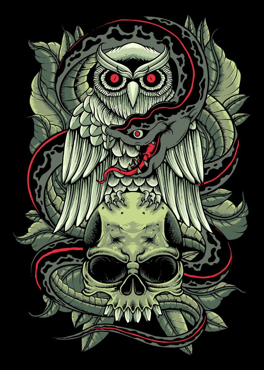 'Aesthetic Gothic Skull' Poster, picture, metal print, paint by Keiji ...