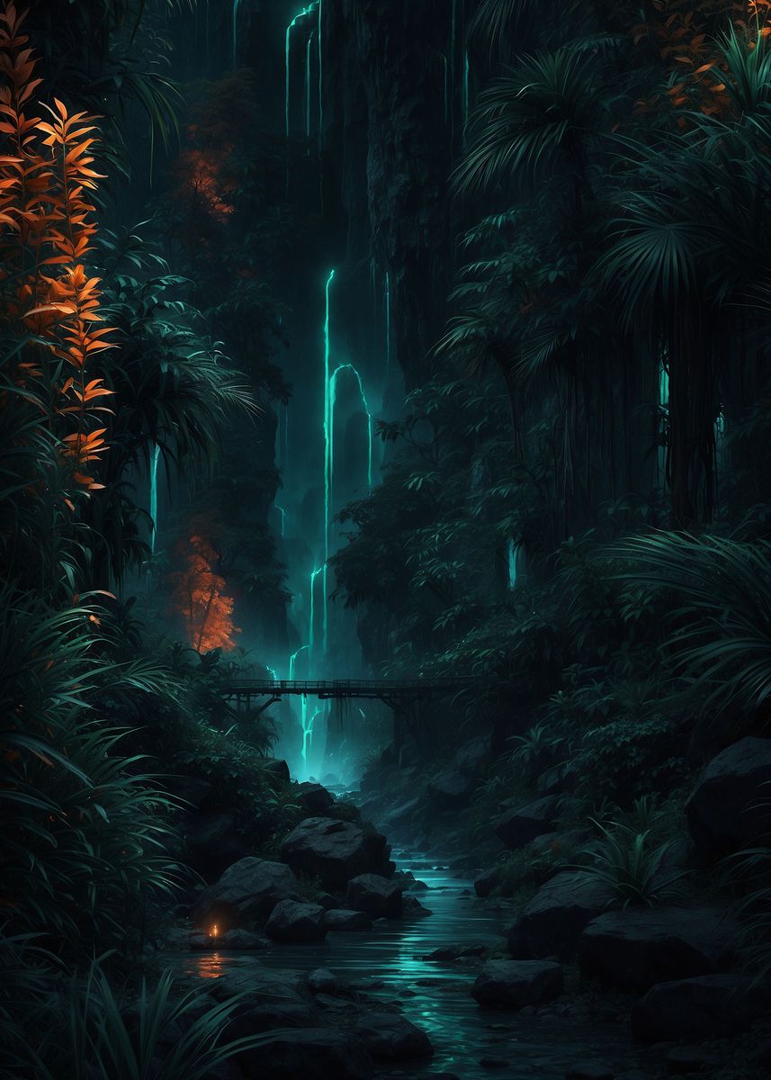 'relaxing landscape' Poster, picture, metal print, paint by golem ...