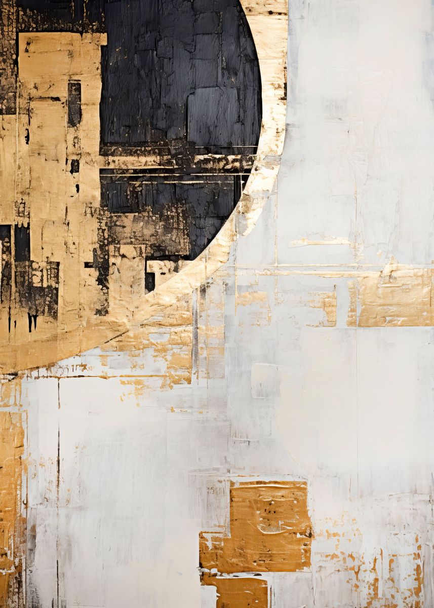 'ABSTRACT ART Dark Sun' Poster, picture, metal print, paint by Melanie ...