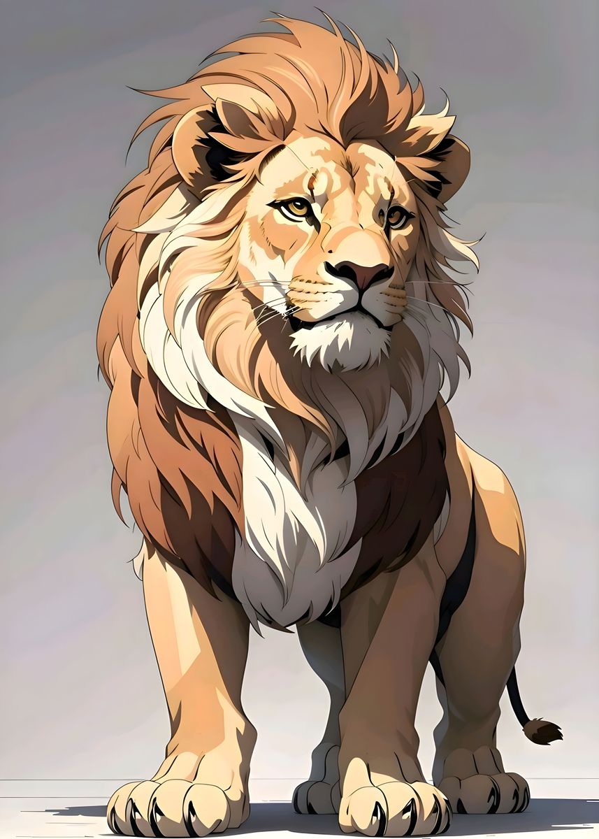 'lion king of the jungle' Poster, picture, metal print, paint by pixar ...