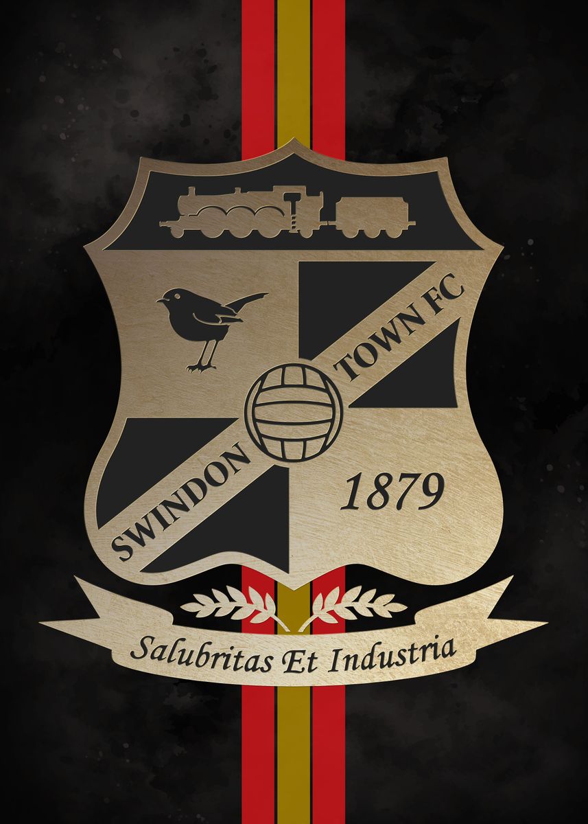 'Swindon Town' Poster, picture, metal print, paint by Luke Vassel ...