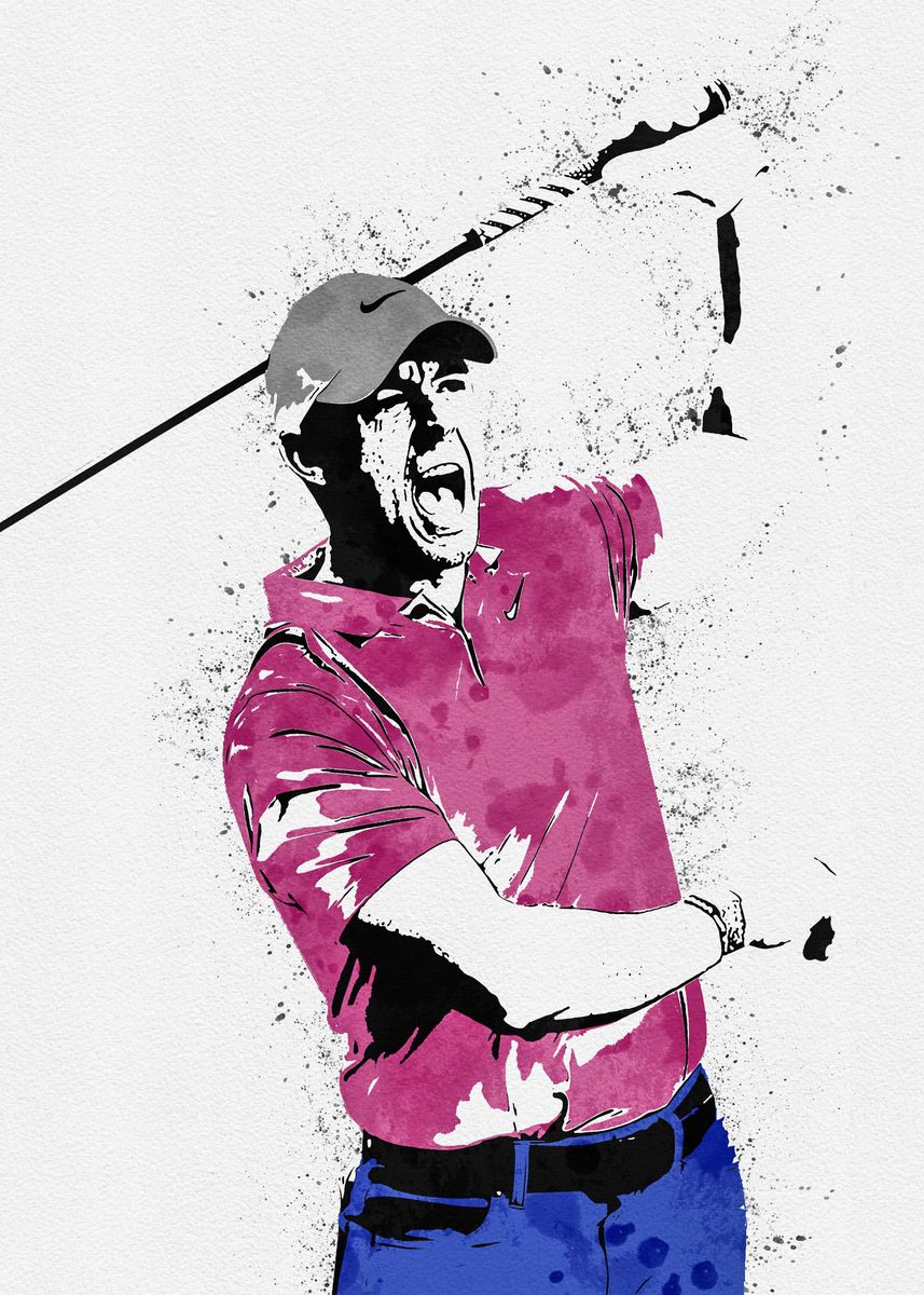 'Rory McIlroy Painting' Poster, picture, metal print, paint by Phan Van ...
