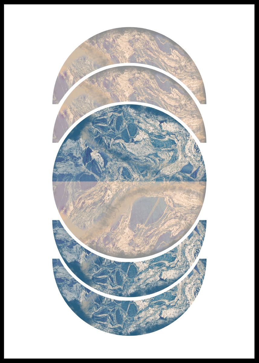 'Circle Abstract Modern Art' Poster, picture, metal print, paint by ...