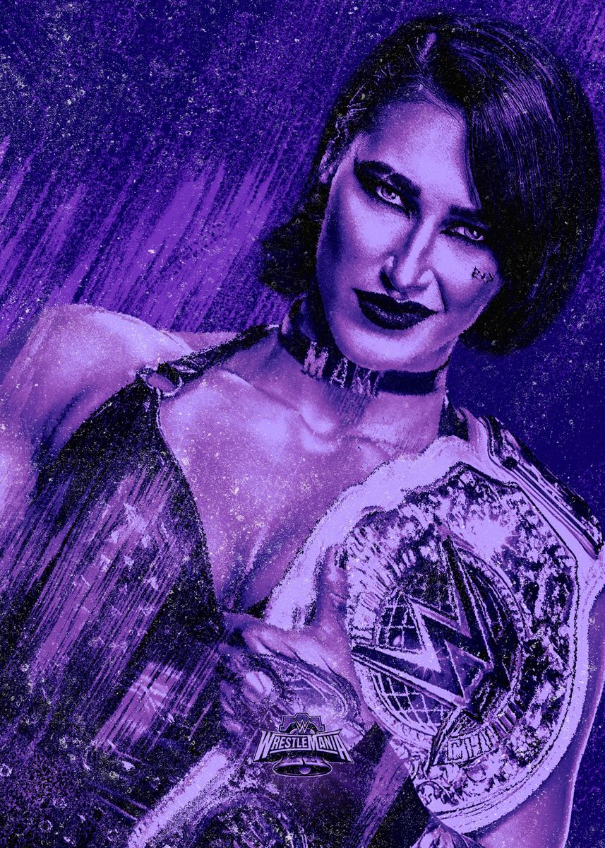 'Rhea Ripley WM40 Alt' Poster, picture, metal print, paint by Ricky ...