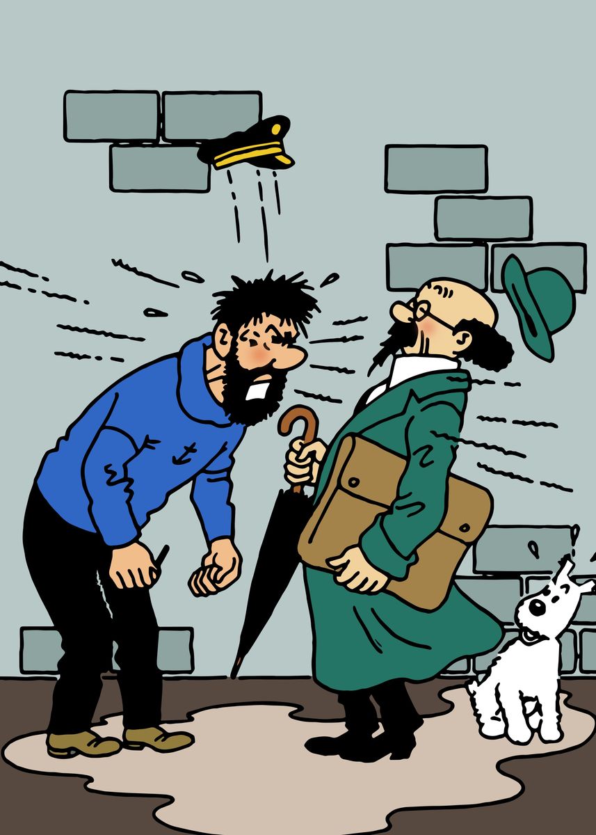 'tintin ANGRY HADDOCK' Poster, picture, metal print, paint by Olgan ...