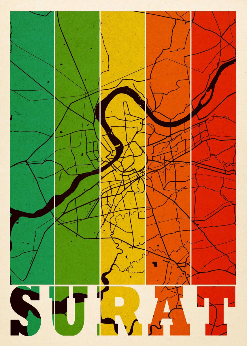'Surat Gujarat India' Poster, picture, metal print, paint by Ryan ...