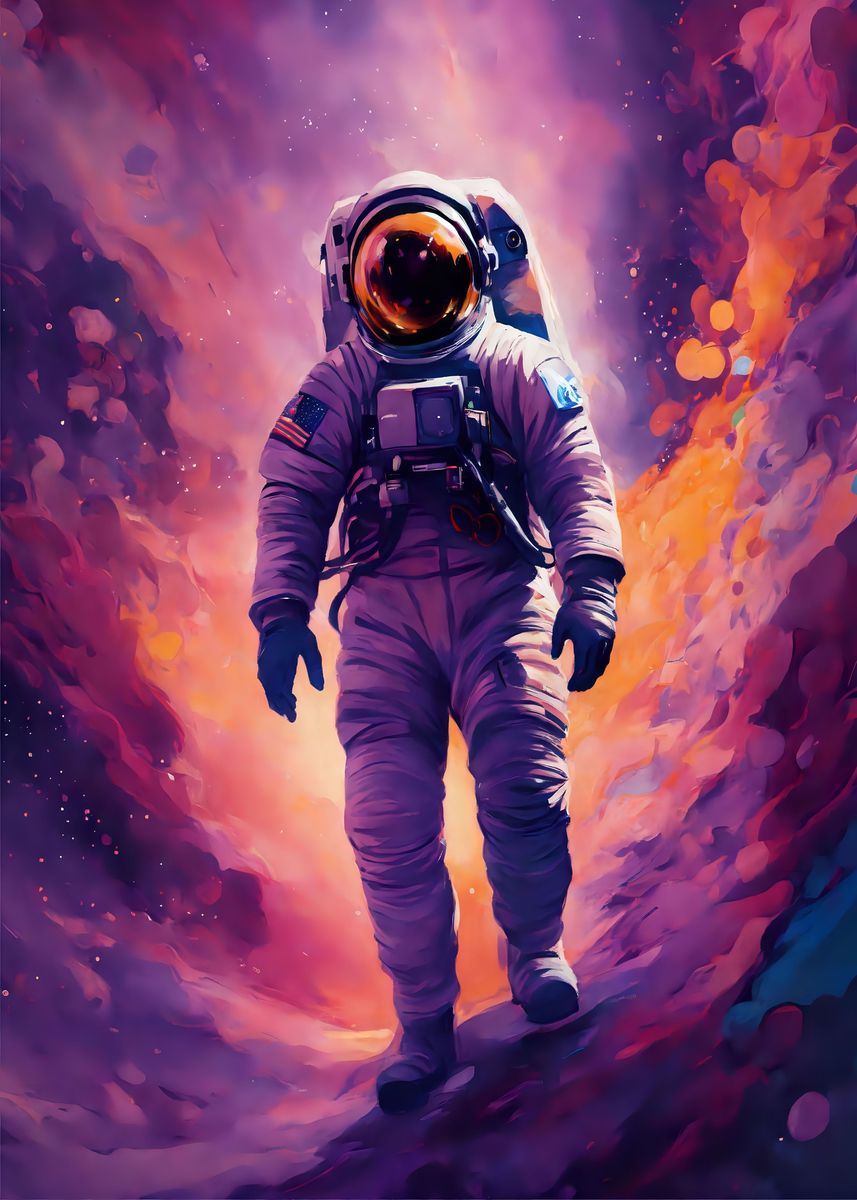 'Colorful Space' Poster, picture, metal print, paint by Marcelo Vieira ...