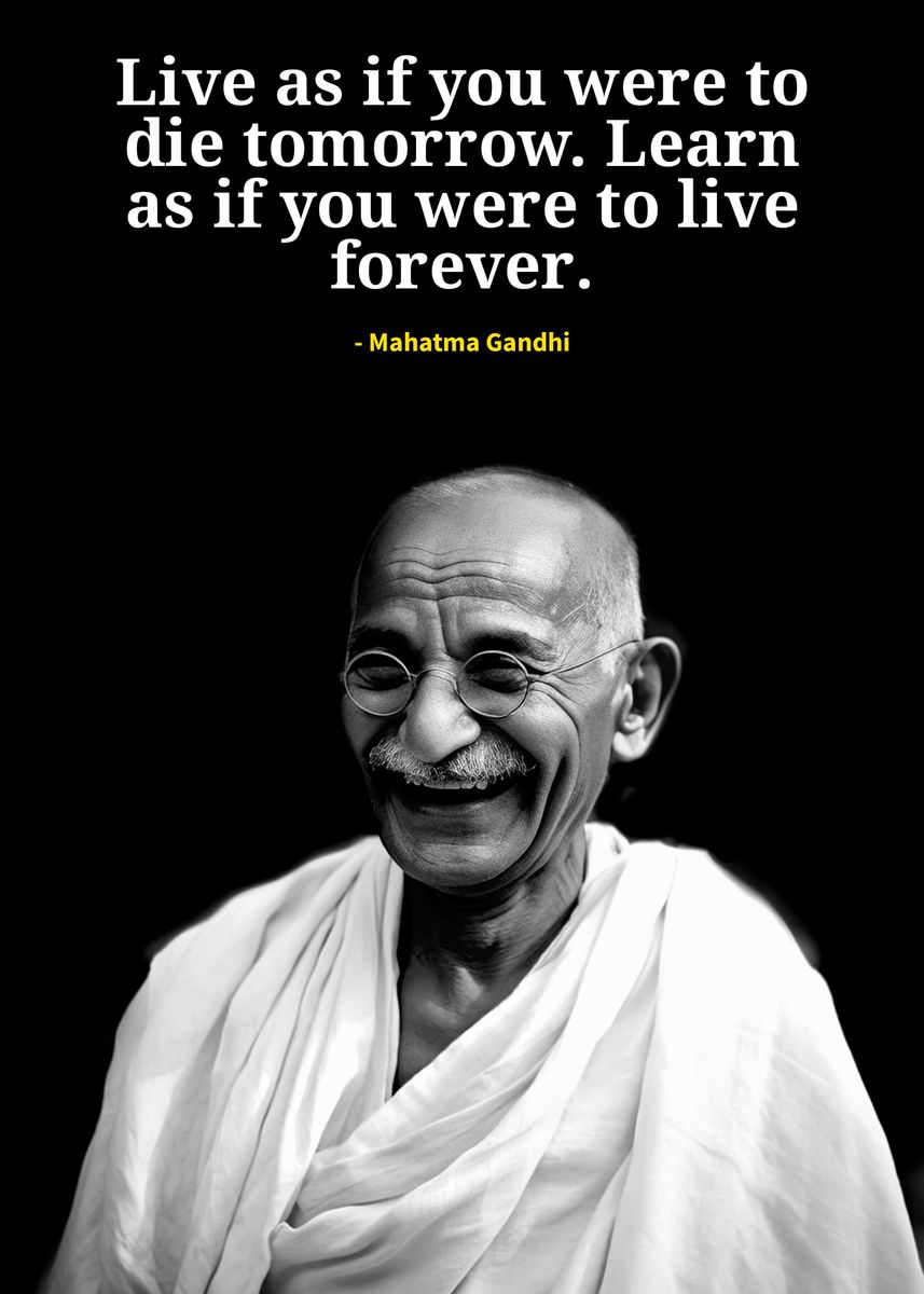 'Mahatma Gandhi quotes ' Poster, picture, metal print, paint by Yoshhhh ...