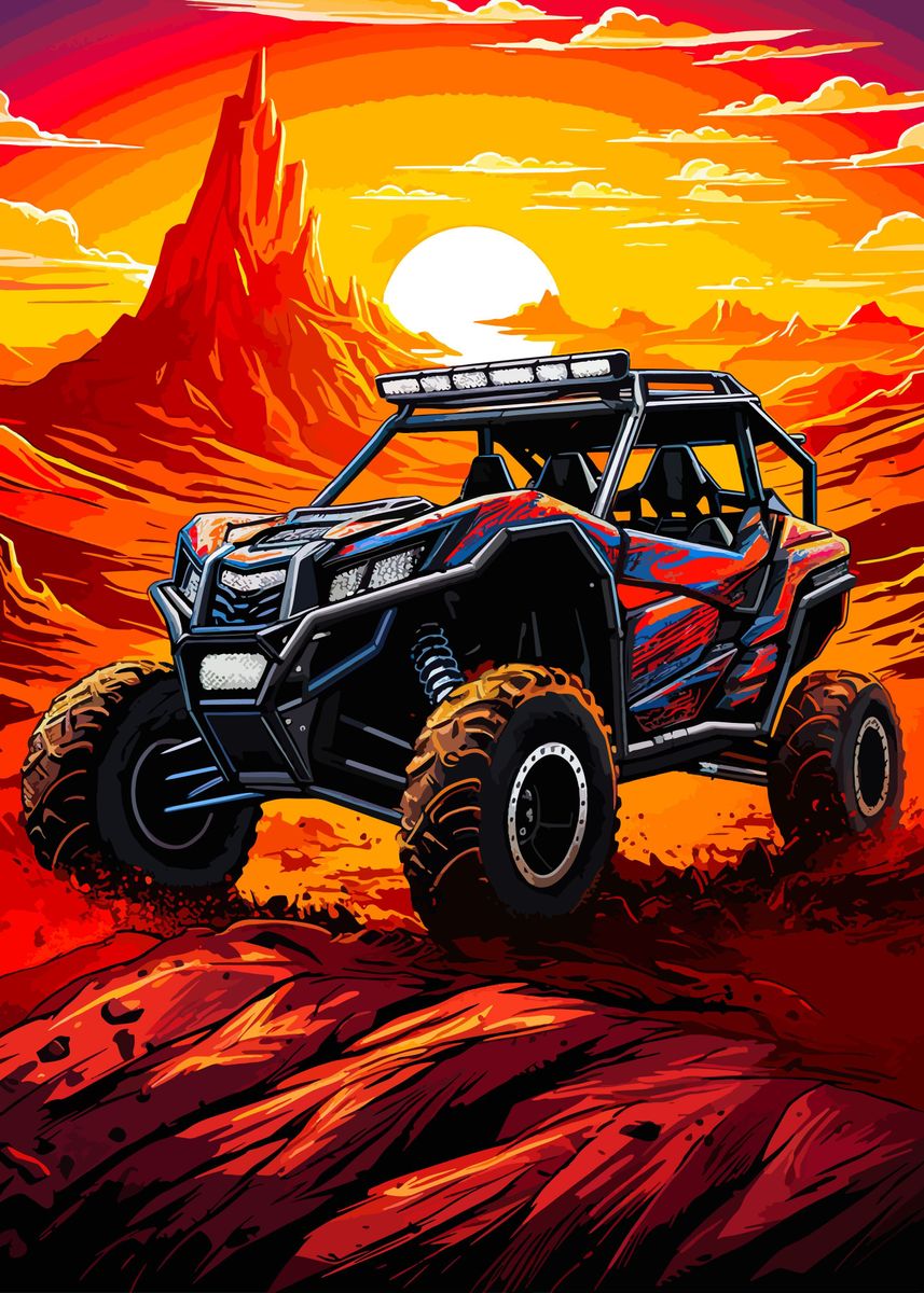 'UTV ATV Off Road' Poster, picture, metal print, paint by Berly | Displate
