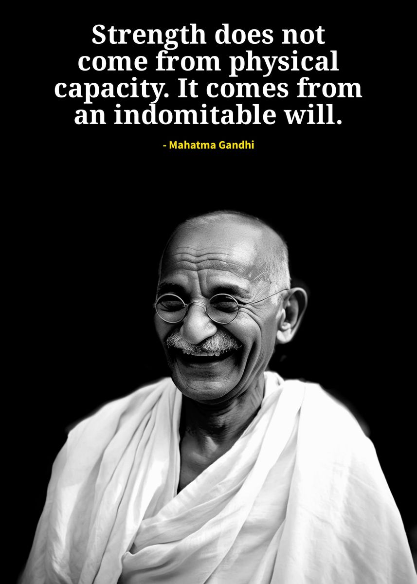 'Mahatma Gandhi quotes ' Poster, picture, metal print, paint by Yoshhhh ...