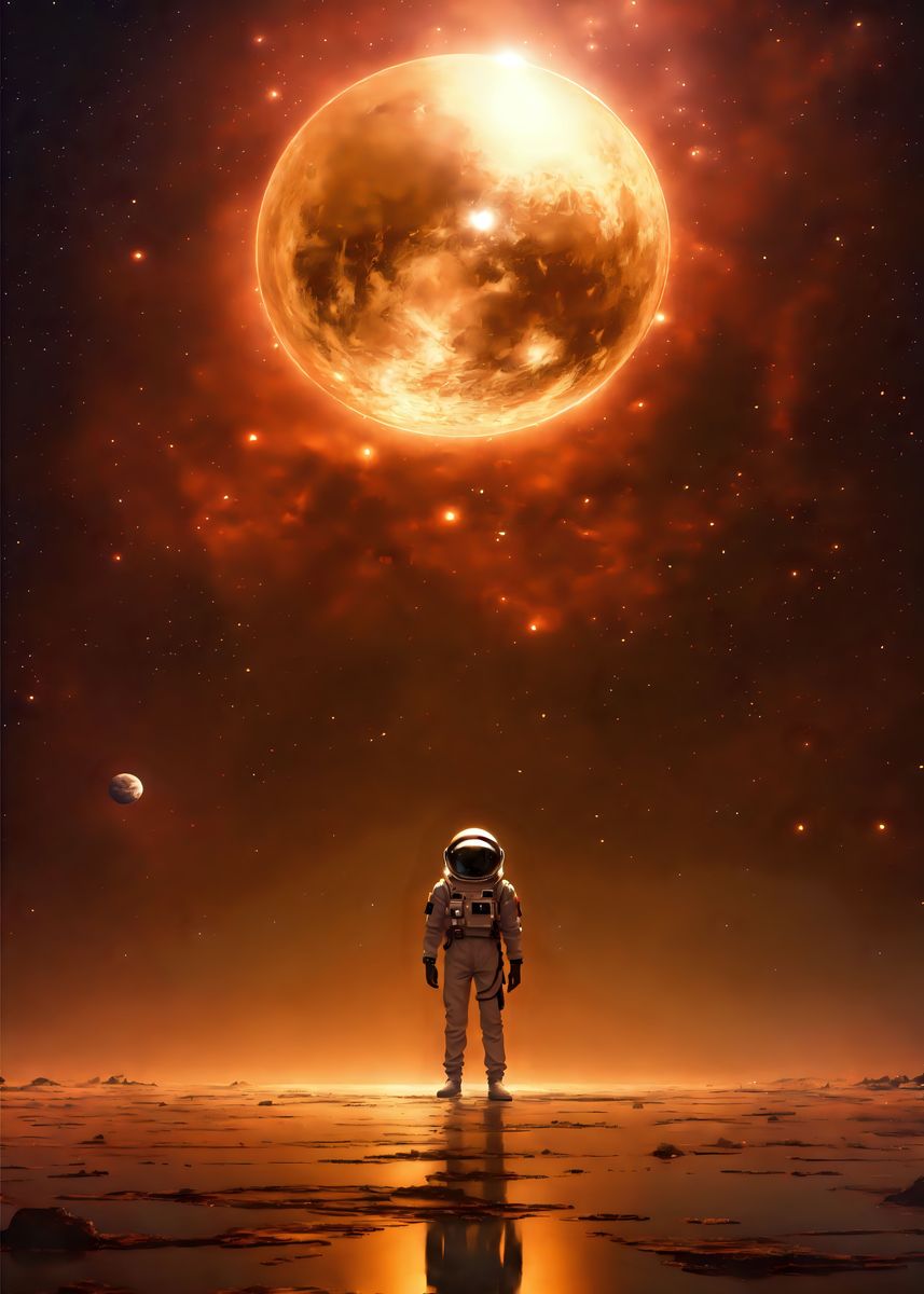 'Golden Space' Poster, picture, metal print, paint by Marcelo Vieira ...