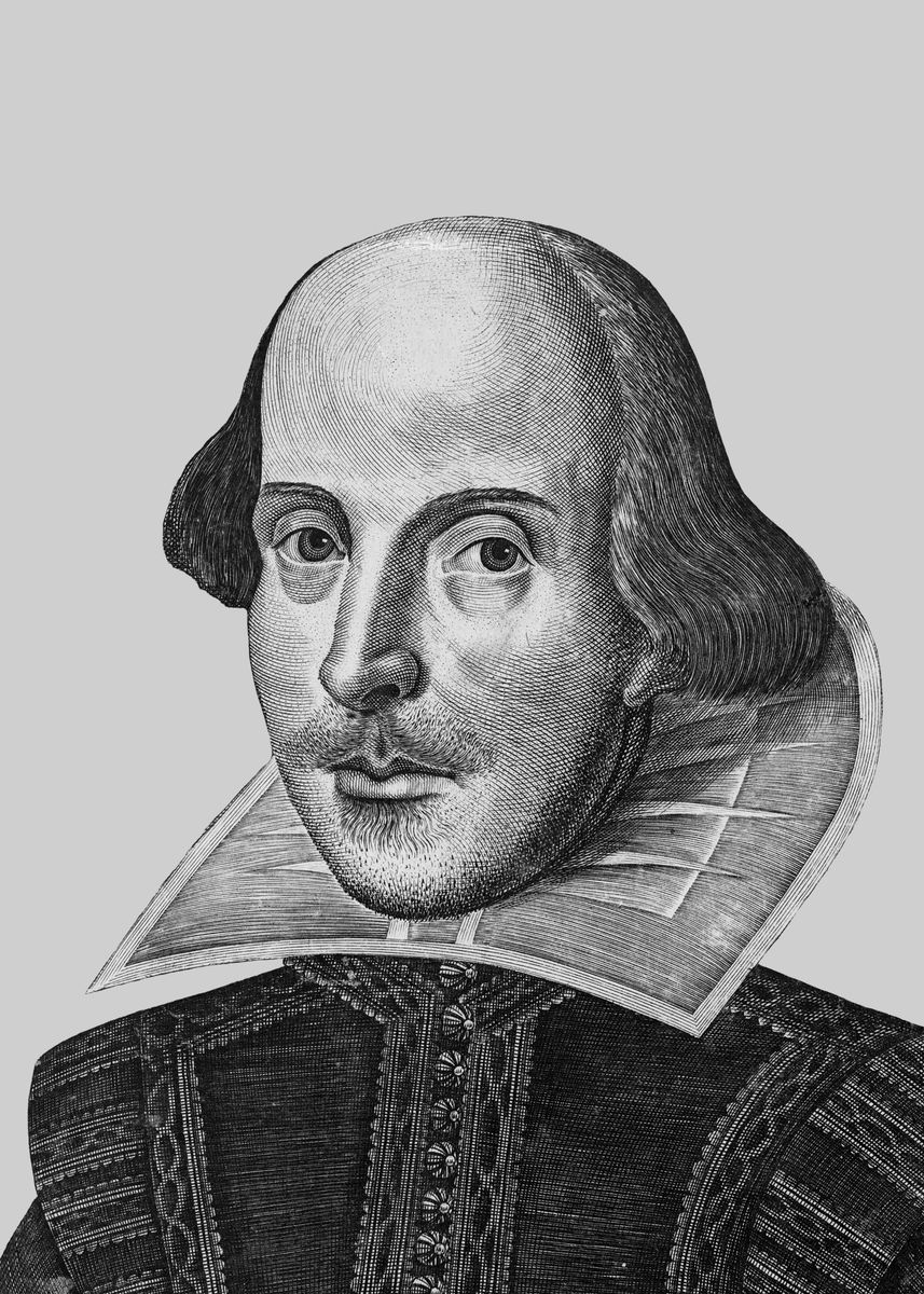 'Portrait of Shakespeare' Poster, picture, metal print, paint by ...