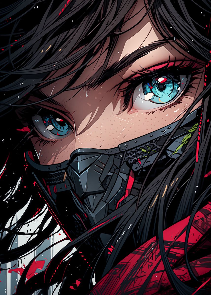 'Anime Girl' Poster, picture, metal print, paint by Hako | Displate