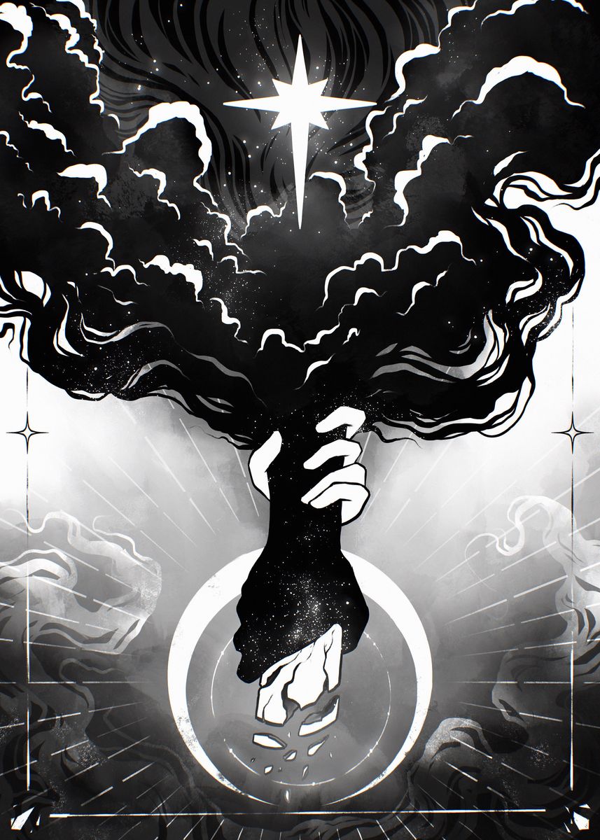 'Chaos and Light' Poster, picture, metal print, paint by Kaaena | Displate