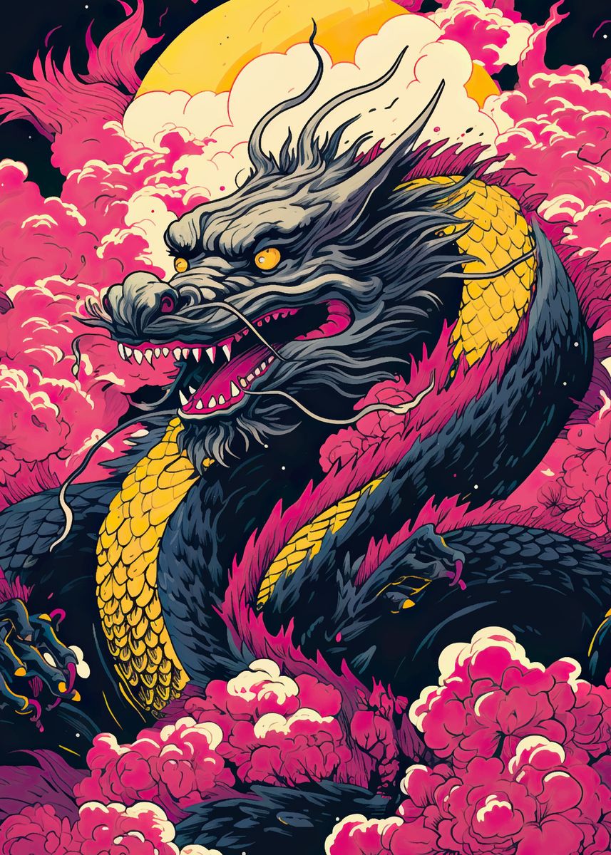 'Dragon' Poster, picture, metal print, paint by deidrera cheal | Displate
