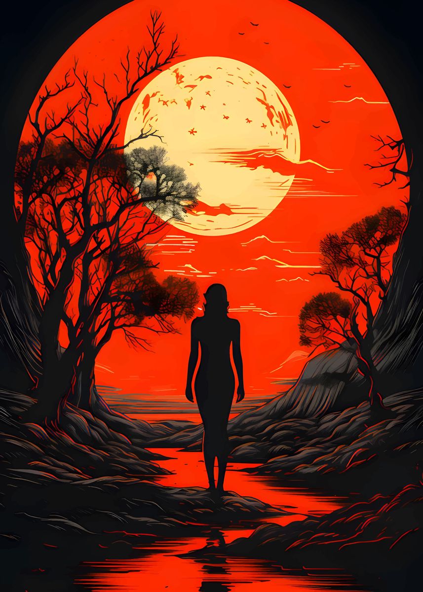 'walk alone' Poster, picture, metal print, paint by best art | Displate