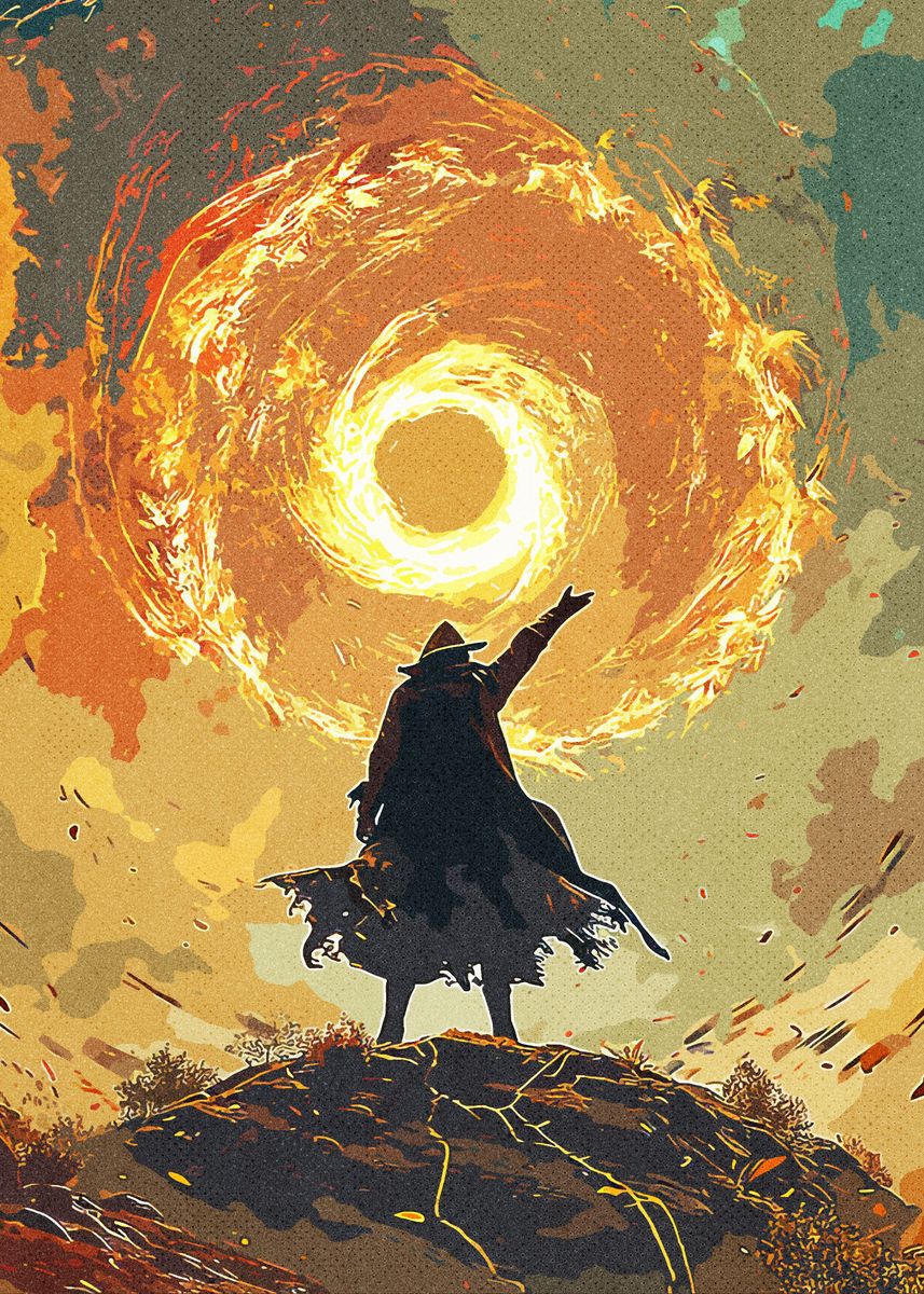 'Magic Fire' Poster, picture, metal print, paint by Ammar Zain | Displate