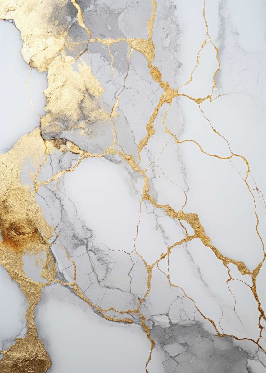 'Abstract Gold Decor' Poster, picture, metal print, paint by Morgan Yon ...