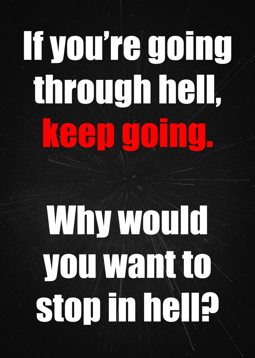 'Dont stop in hell' Poster, picture, metal print, paint by cypher the ...
