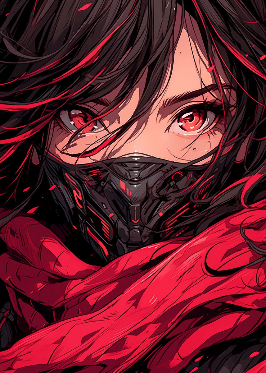 'Anime Girl' Poster, picture, metal print, paint by Hako | Displate