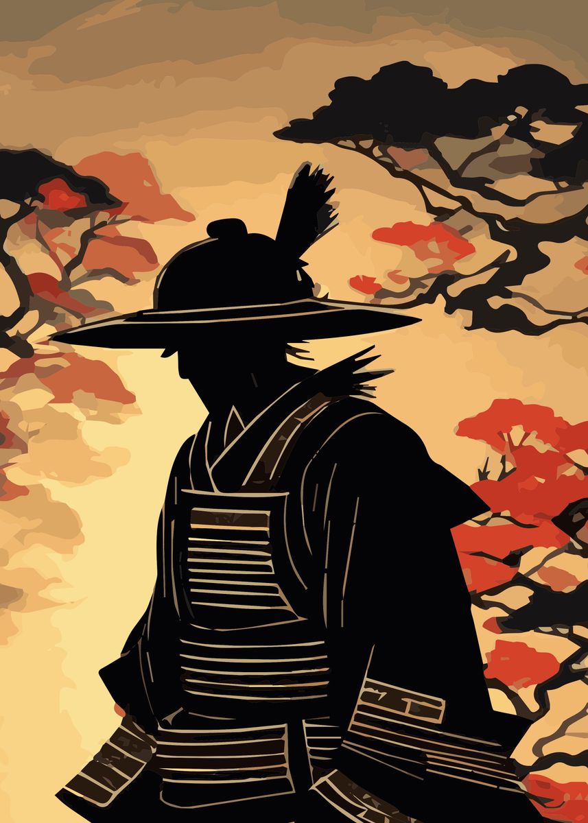 'Japanese Samurai 5' Poster, picture, metal print, paint by Maricris M ...