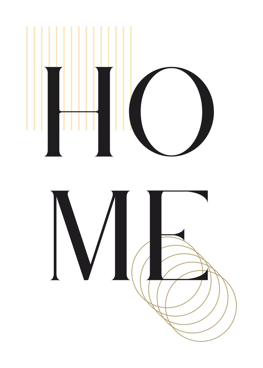 'Home Text Design' Poster, picture, metal print, paint by Wisnu ...