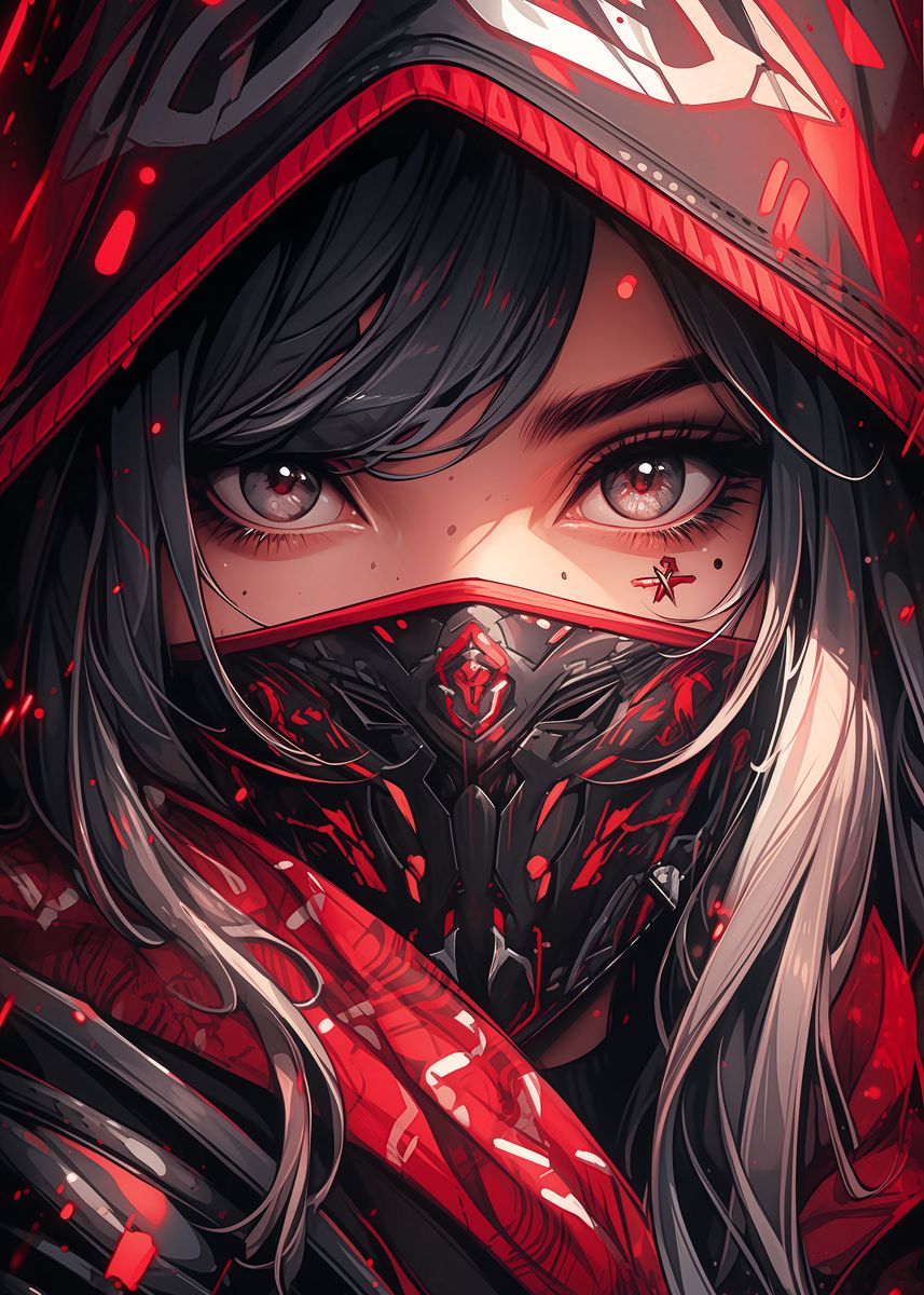 'Anime Girl' Poster, picture, metal print, paint by Hako | Displate