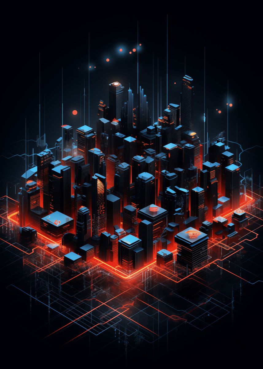 'Synth City' Poster, picture, metal print, paint by Dario Berardi ...