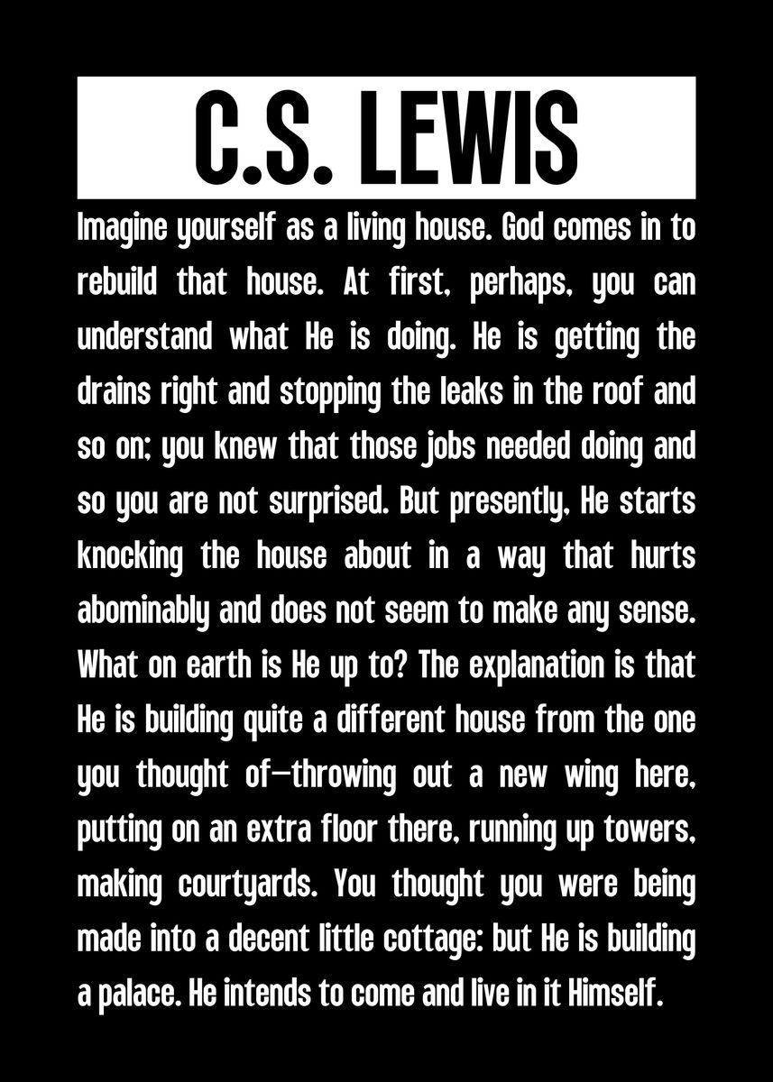 'CS Lewis Quotes' Poster, picture, metal print, paint by Nae | Displate