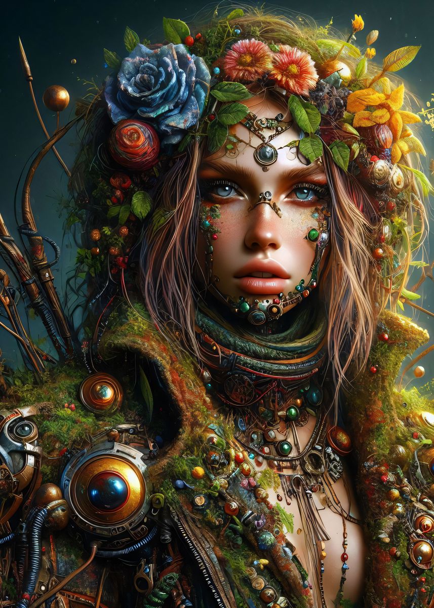 'Fairy Forest Portrait' Poster, picture, metal print, paint by ...