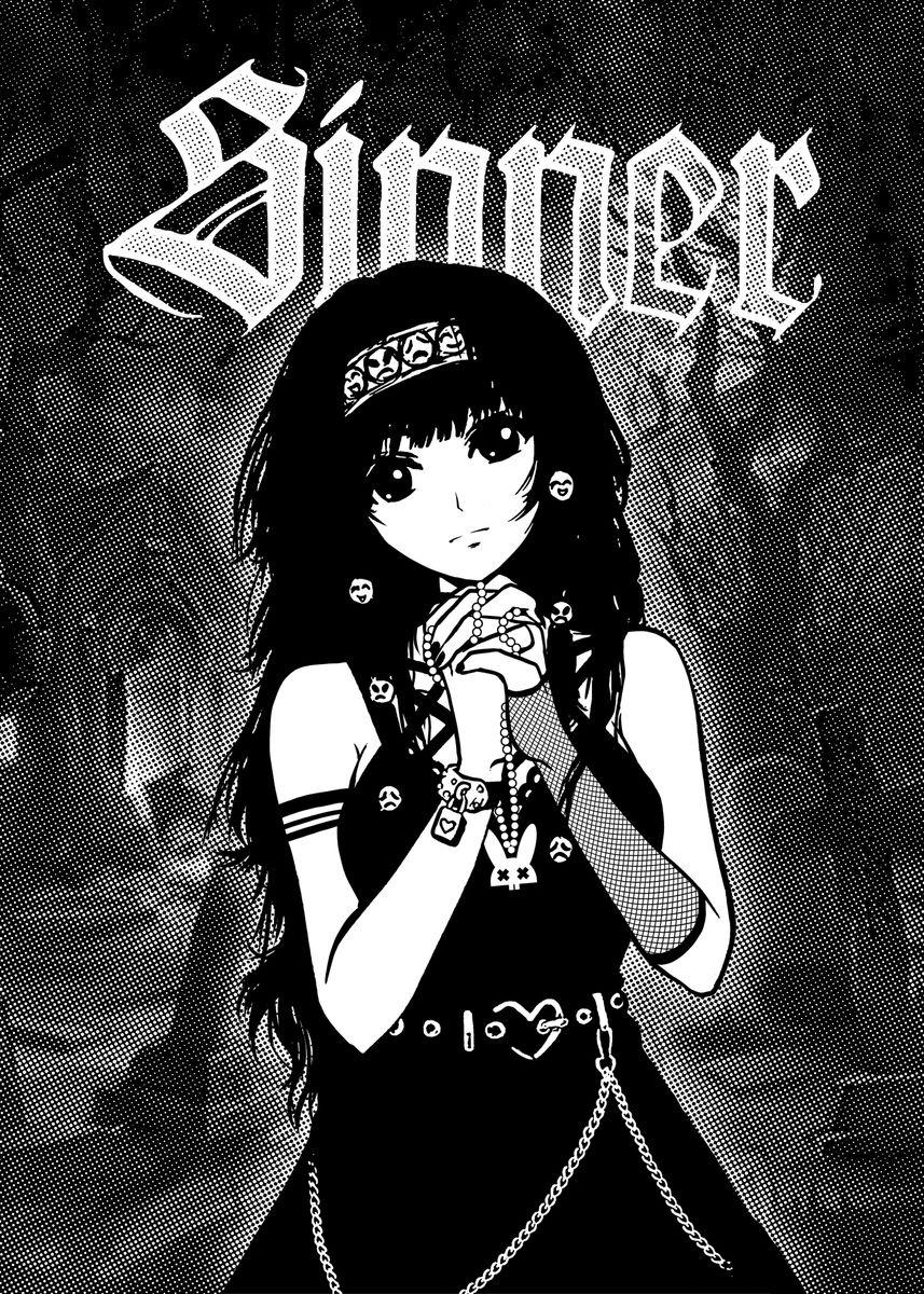 'Goth Anime Girl' Poster, picture, metal print, paint by Orbus Deadsign ...