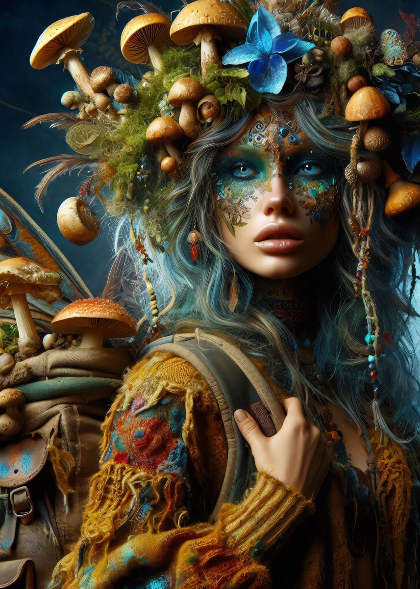 'Fairy Forest Portrait' Poster, picture, metal print, paint by ...