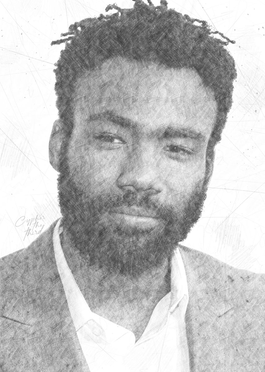 'Donald Glover' Poster, picture, metal print, paint by cypher the third ...