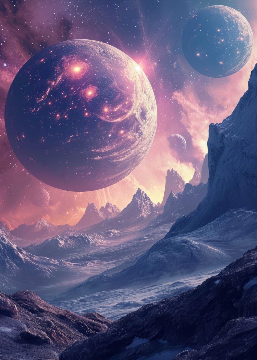 'Outer Space' Poster, picture, metal print, paint by Oliver Ben | Displate