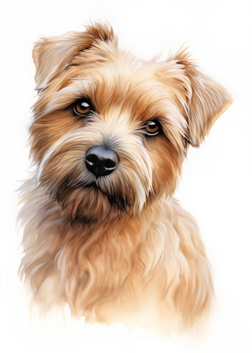 'Norfolk Terrier dog' Poster, picture, metal print, paint by Mappingz | Displate