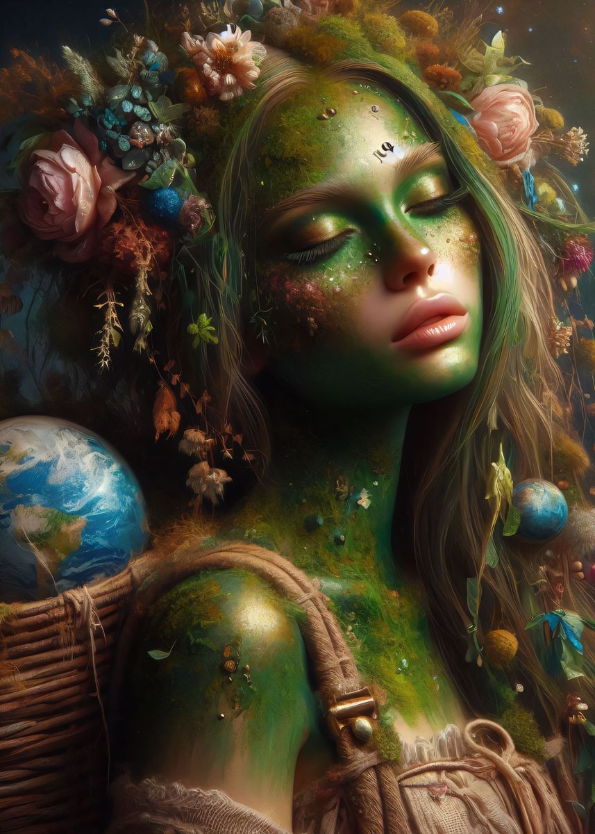 'Fairy Forest Portrait' Poster, picture, metal print, paint by ...